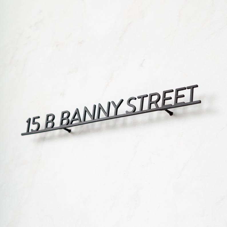 Modern Address Sign, Metal House Numbers, Last Name Sign, Family Name ...