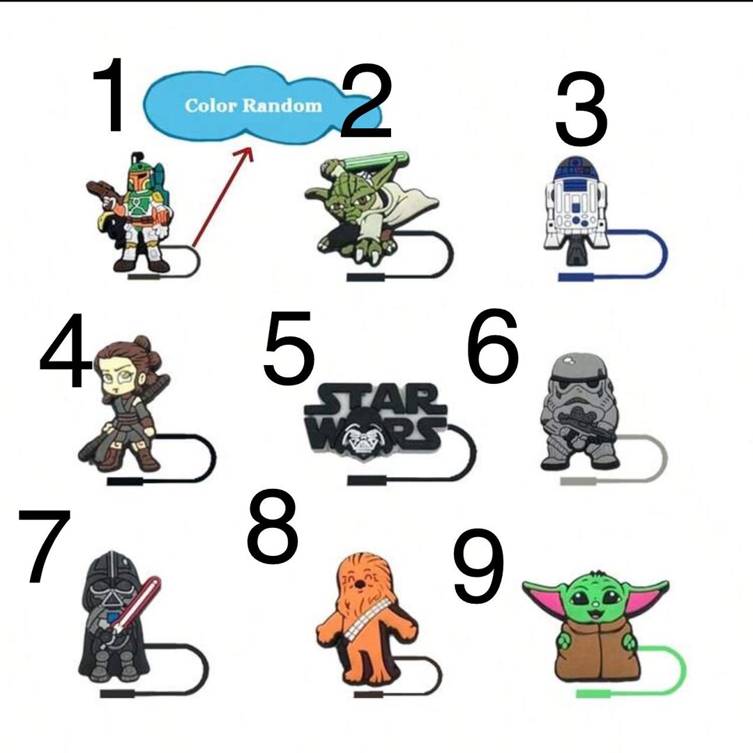 Star Wars Straw Cap Straw Topper, Personalized Straw Topper, Straw Hat ...