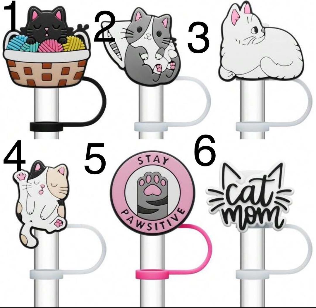 Cat Straw Cap Straw Topper, Personalized Straw Topper, Straw Hat ...