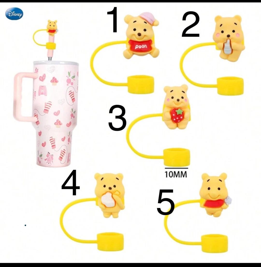 Pooh Straw Cover - Etsy
