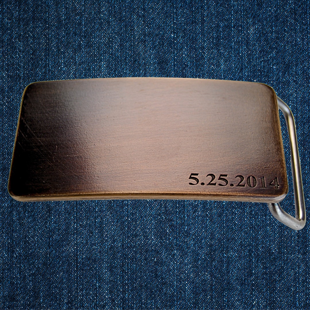 Personalized Bronze Belt Buckle With Choice of Engraving, Handmade ...