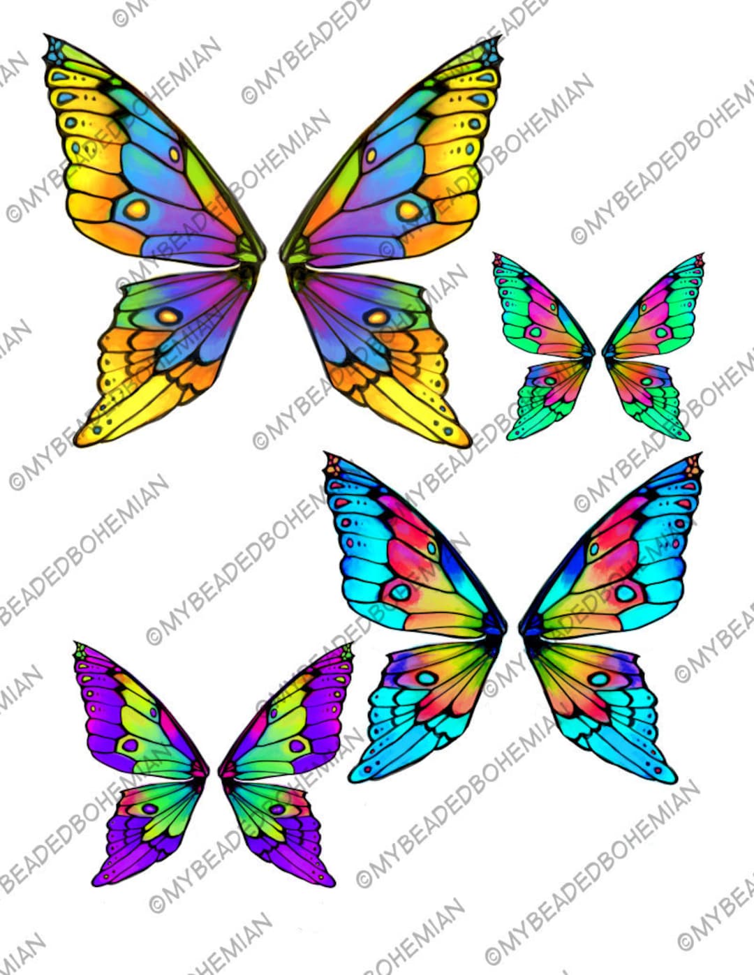 Doll Wing Supplies, Fairy Wing Art, DIY Fairy Wings, Printable Fairy ...
