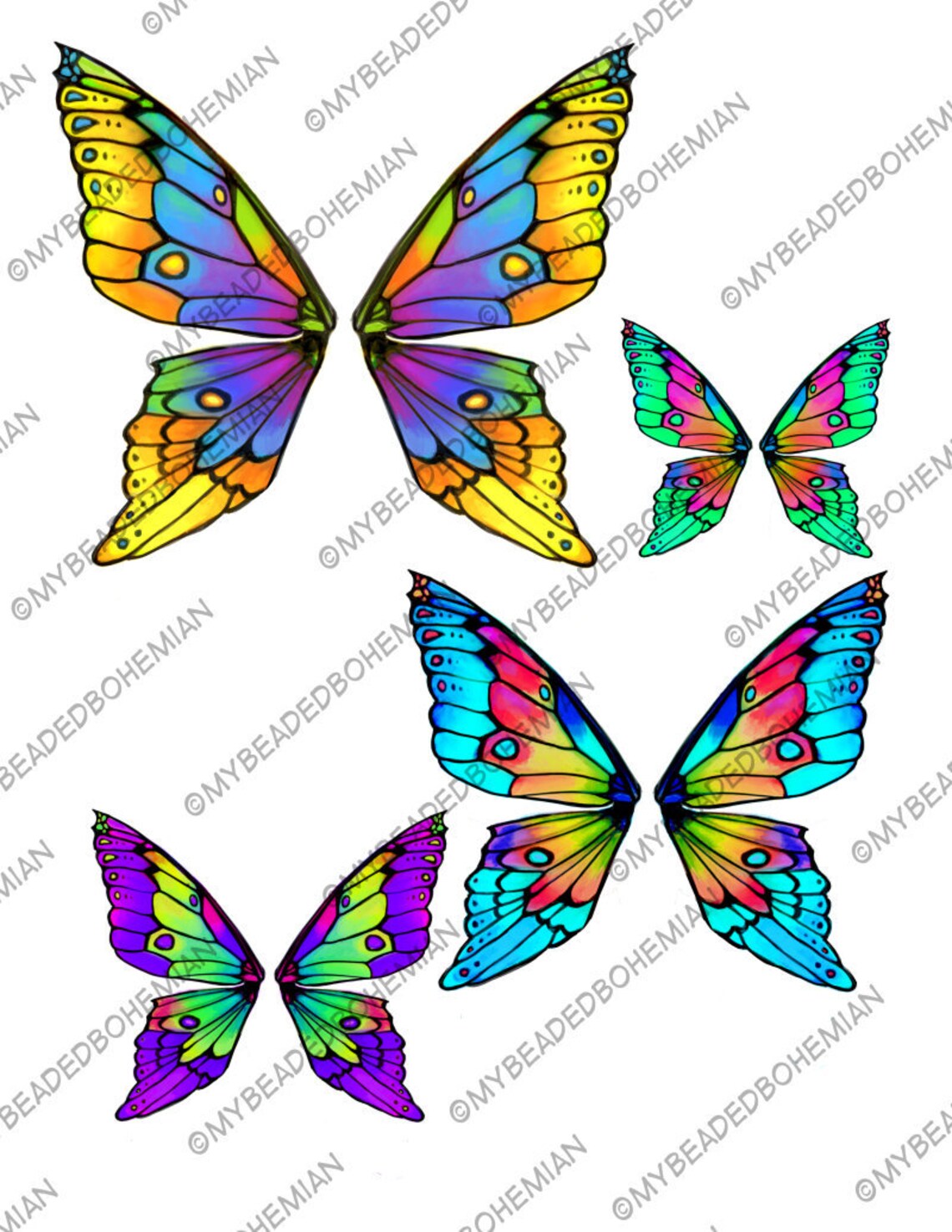 Doll Wing Supplies, Fairy Wing Art, DIY Fairy Wings, Printable Fairy ...