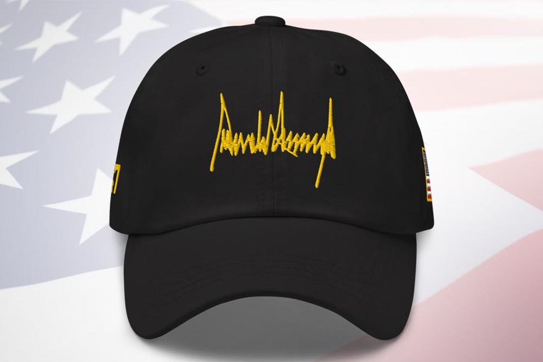 TRUMP Signature With American Flag (special Black & Gold Edition ...