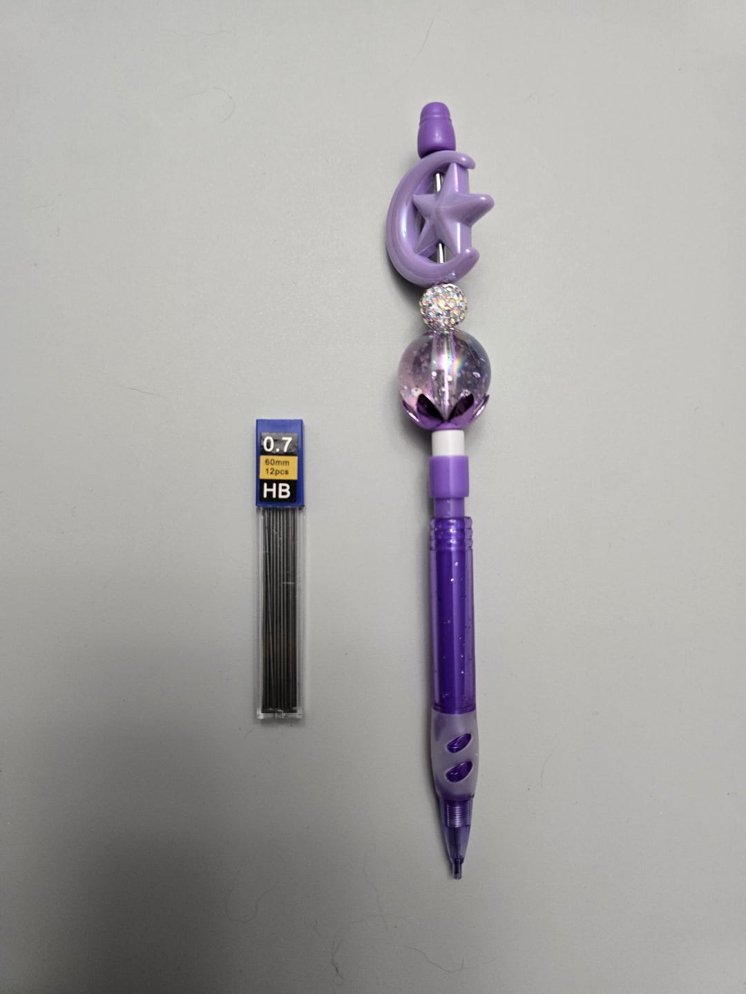 Beaded Mechanical Pencil - Lilac Moon & Star - Etsy