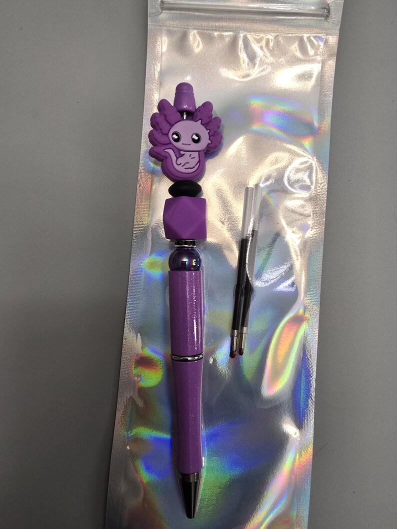 Beaded Pens Axolotl Theme - Etsy