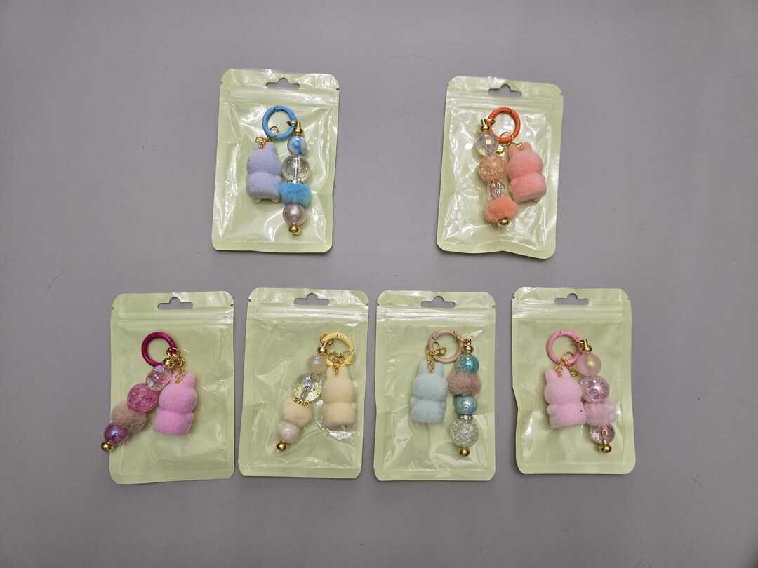 Fuzzy Elf Keychains With Beads - Etsy