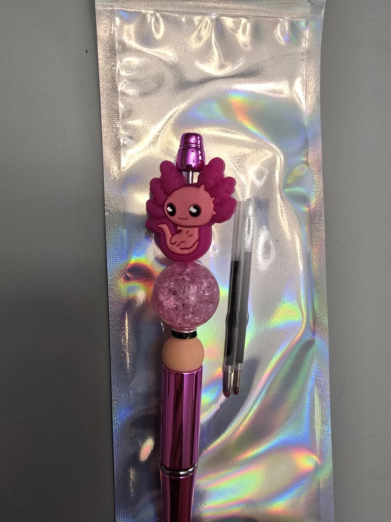 Beaded Pens Axolotl Theme - Etsy