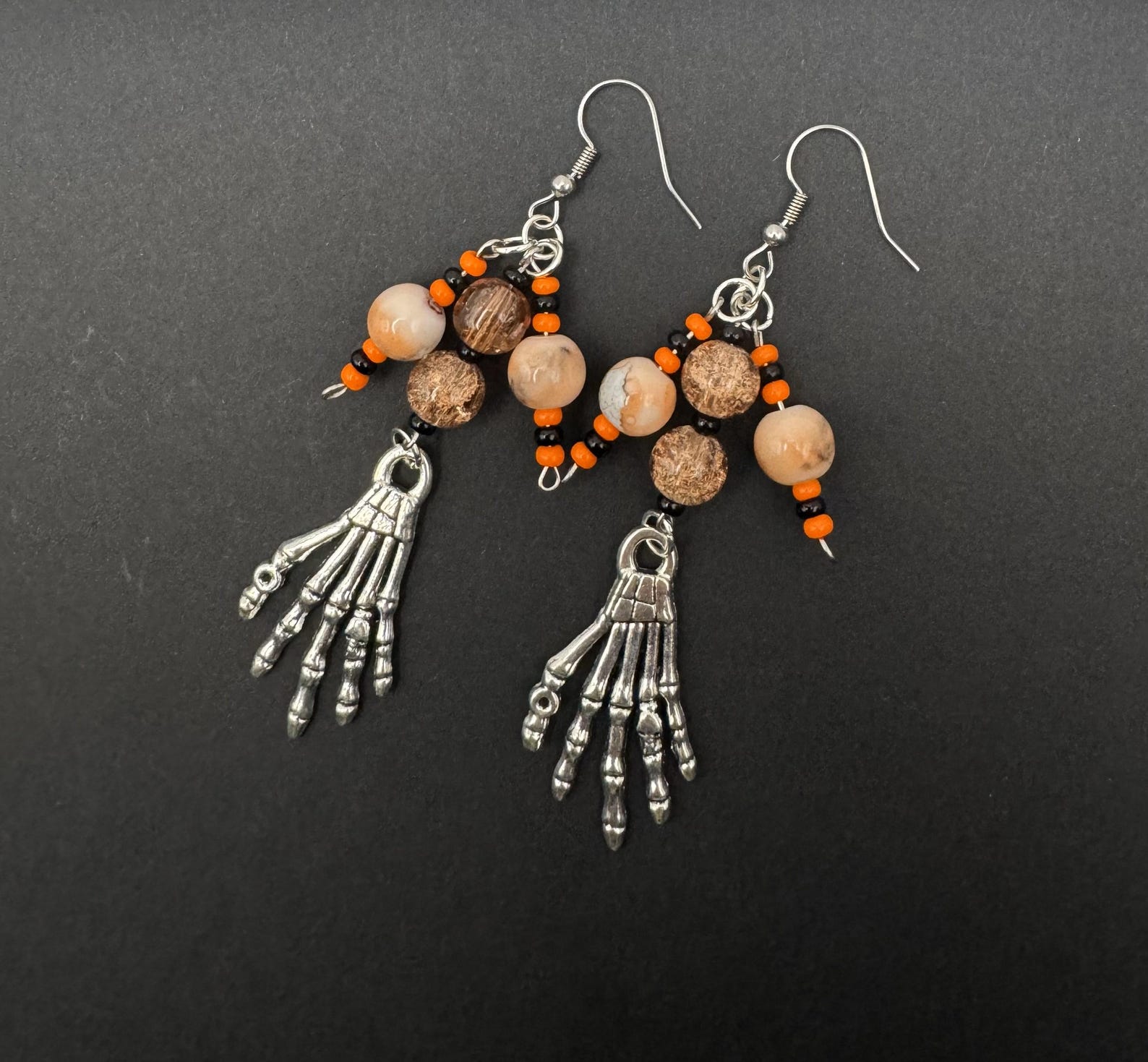 Skeleton Hand Dangle Earrings: Stainless Steel Halloween Accessory - Etsy