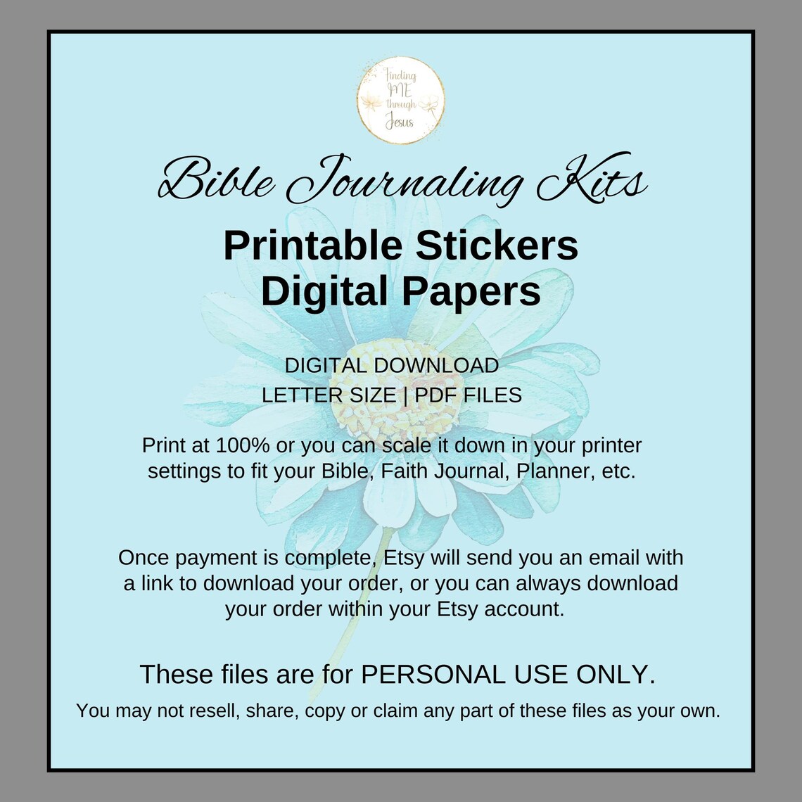 Simple Blessings Bible Journaling Sticker Kit, Faith Journal Kit ...