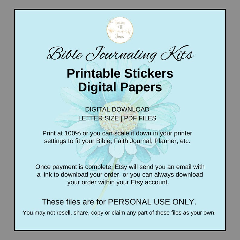 I Am Chosen Printable Bible Journaling Stickers, Printable Stickers ...