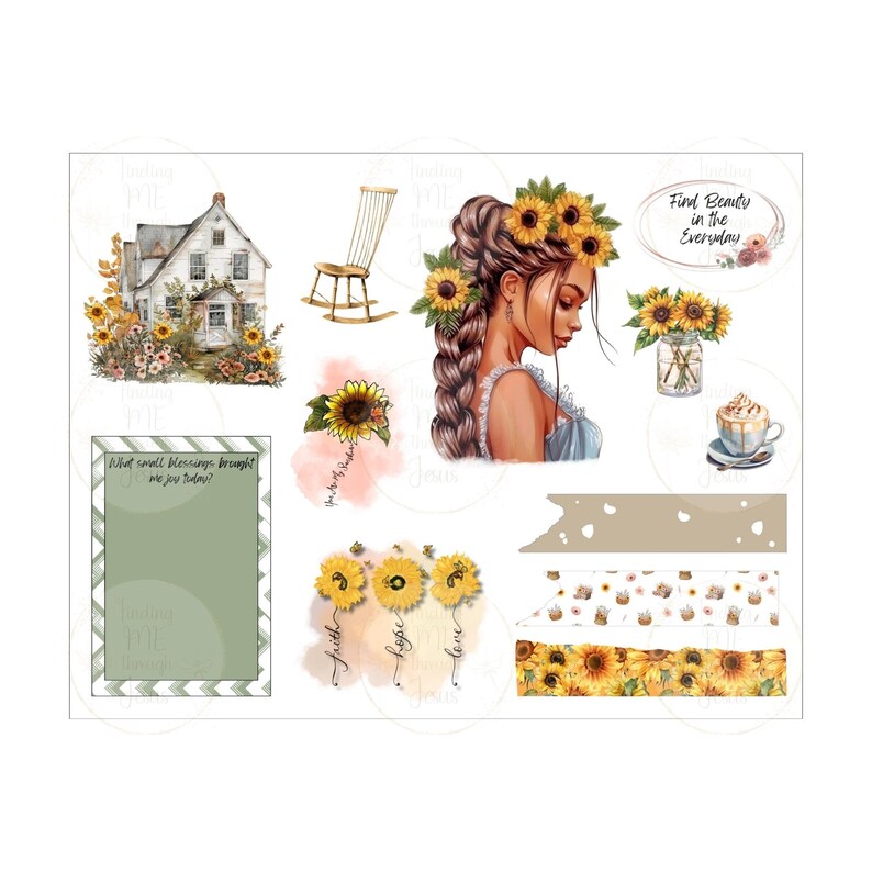 Simple Blessings Bible Journaling Stickers, Printable Bible Journaling ...