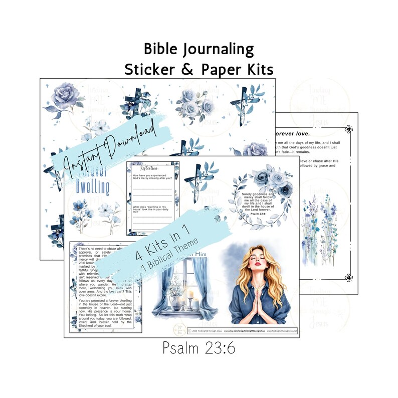 Psalm 23 Bible Journaling Stickers,bible Journaling Printables,bible ...