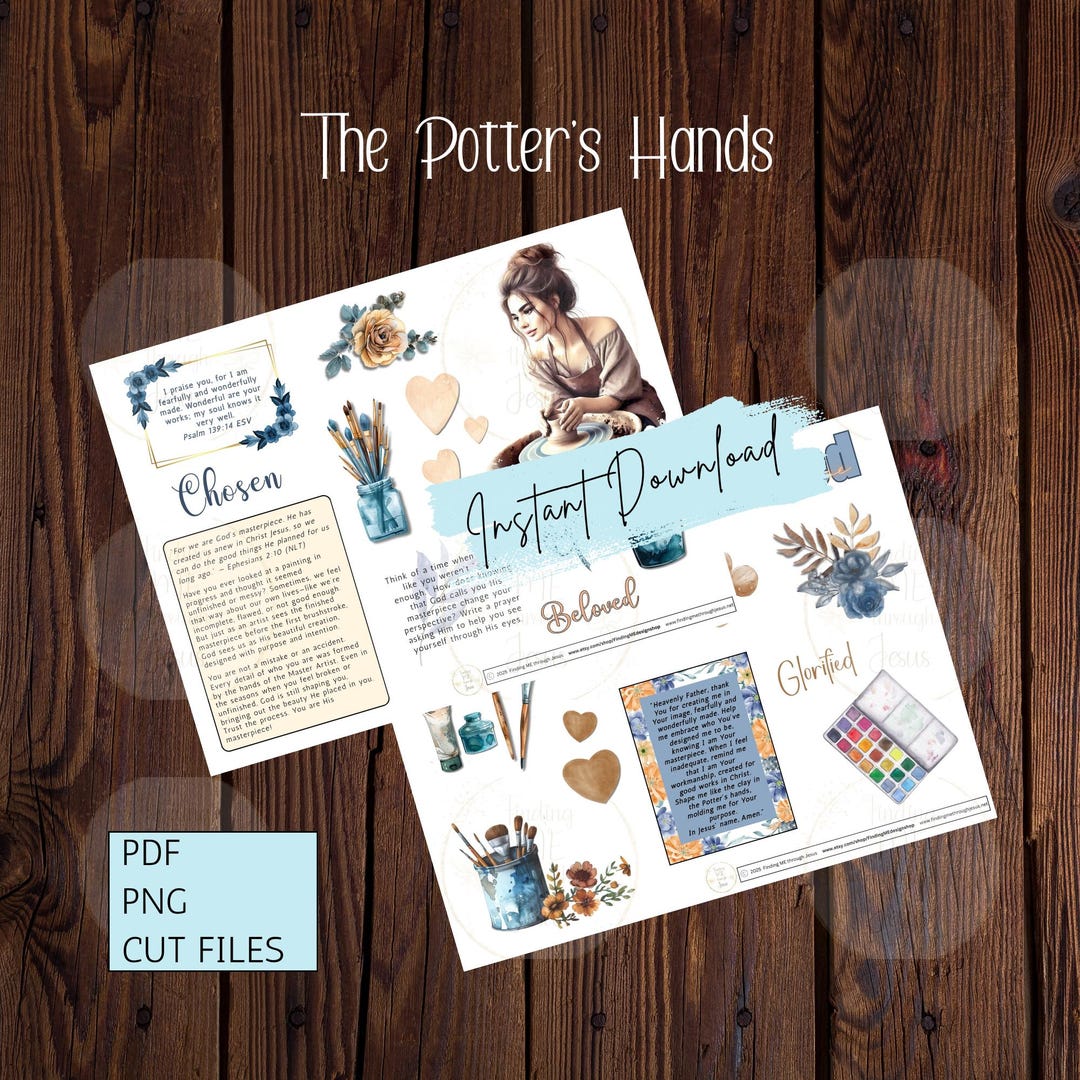 Potter's Hands Bible Journaling Stickers, Bible Journal Kits Printable ...