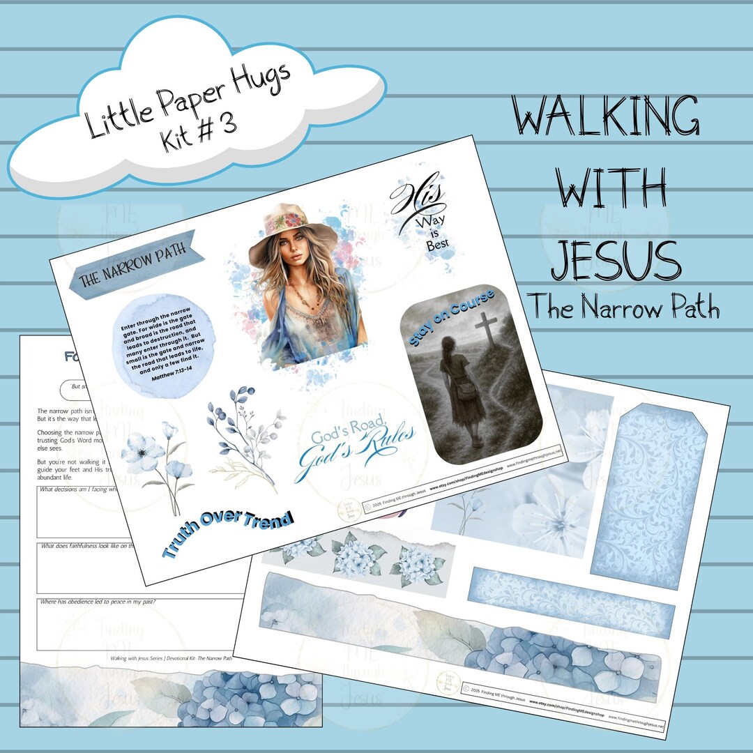 Narrow Path Bible Journaling Kit, Christian Printables, Devotional ...