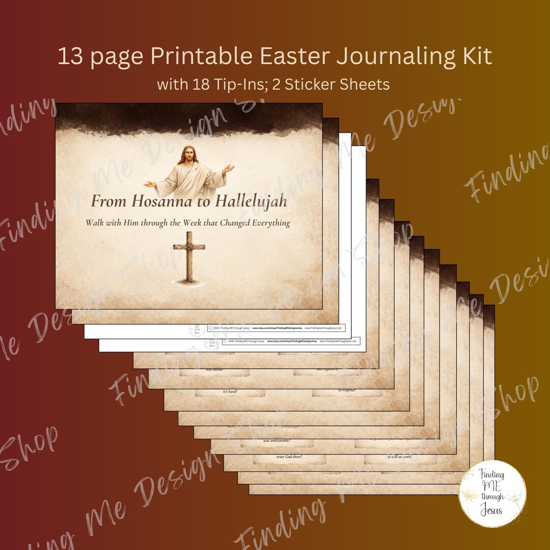 Holy Week Bible Journaling Kit | Easter Devotional, Scripture Study ...
