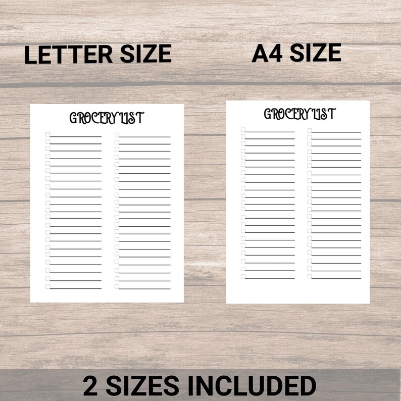 Grocery List Template, Digital Download, Editable Grocery List ...