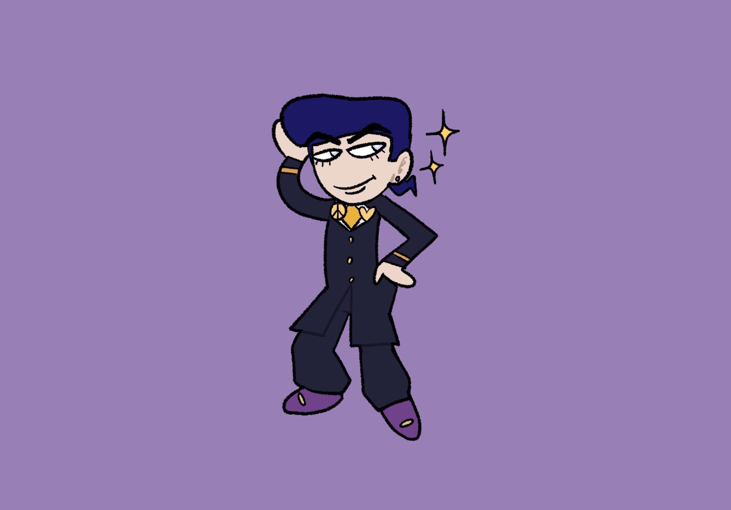 Josuke Higashikita, Iconic Pose, JJBA, Jojo’s Bizarre Adventure - Etsy
