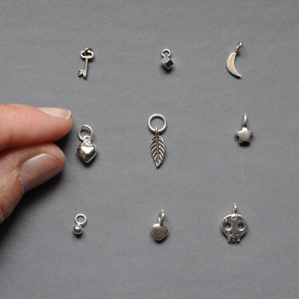 Tiny Silver Charms - Etsy