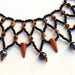 Tutorial: Spiky Netted Collar Necklace Beading Instructions Beading Pattern Necklace Pattern ...