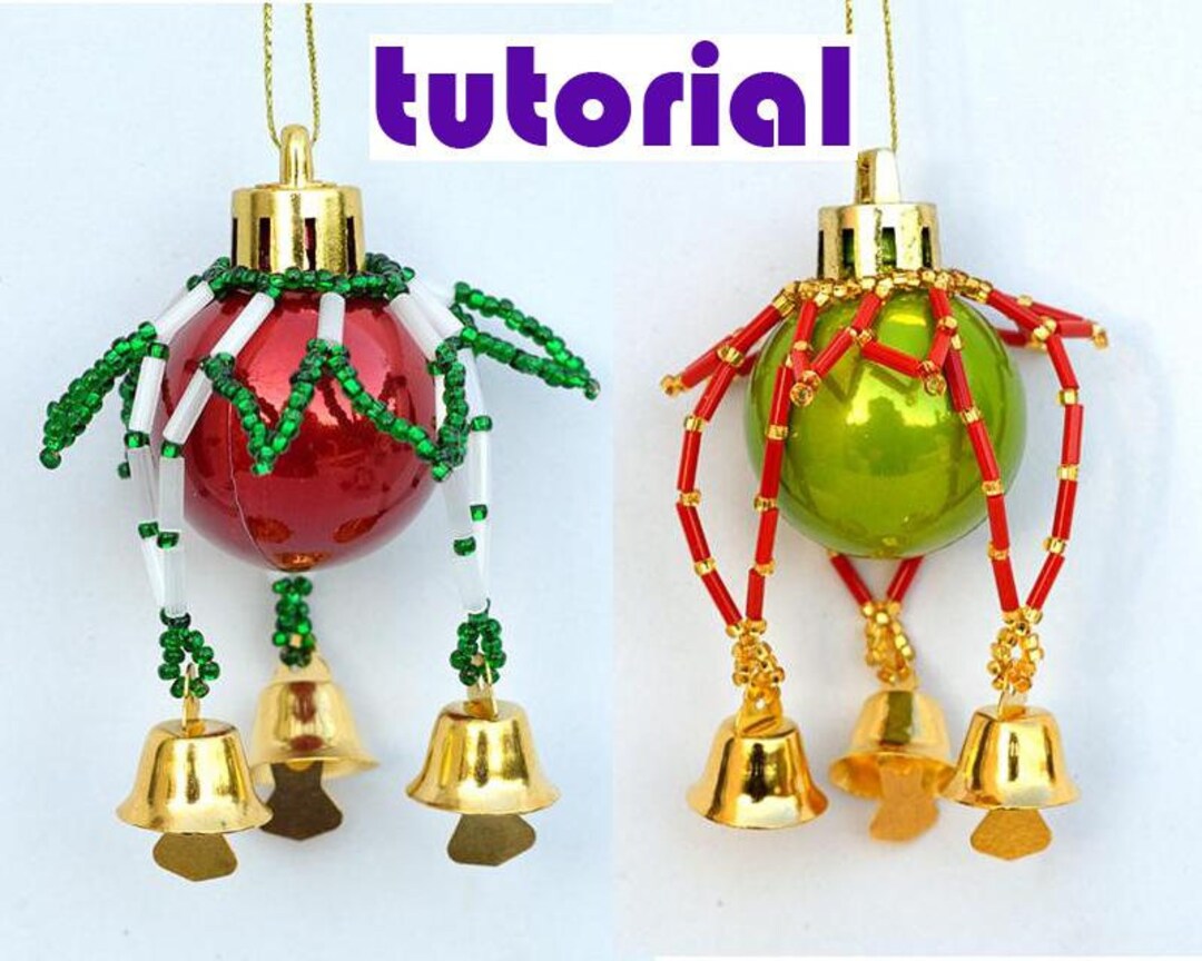 Tutorial: Mini Flower Christmas Ornament With Bells, 2 Variations ...