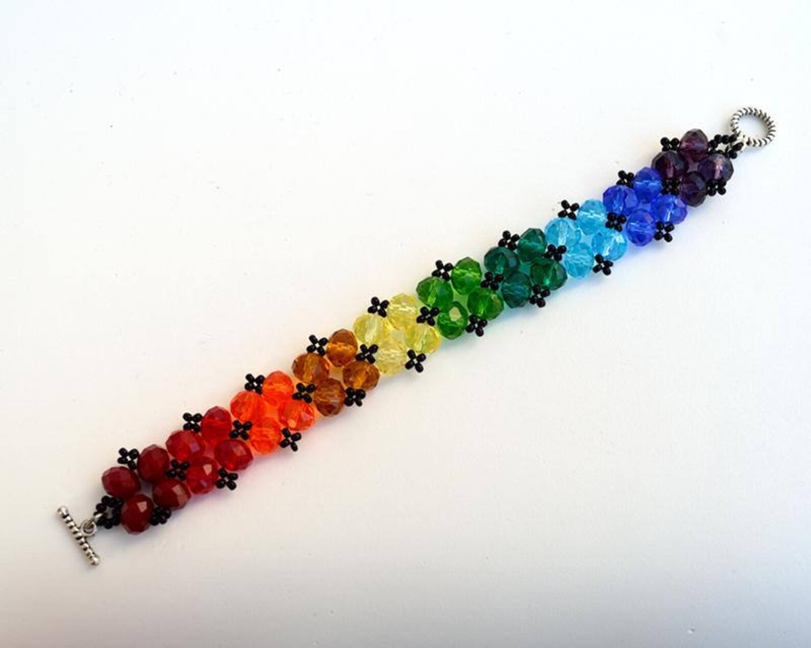 Tutorial: Diamonds Beaded Bracelet With Pearls or Crystals Beading ...