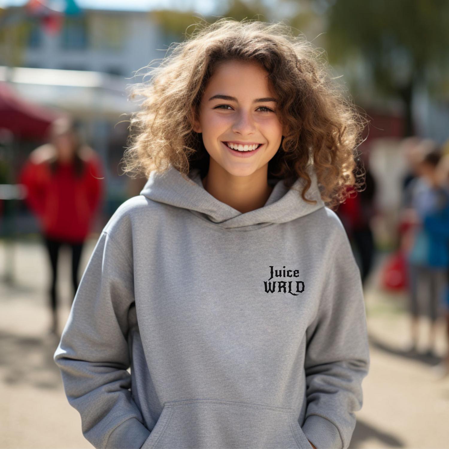 Juice Wrld Hoodie Embroidered Design - Youth Juice Wrld Sweater for ...