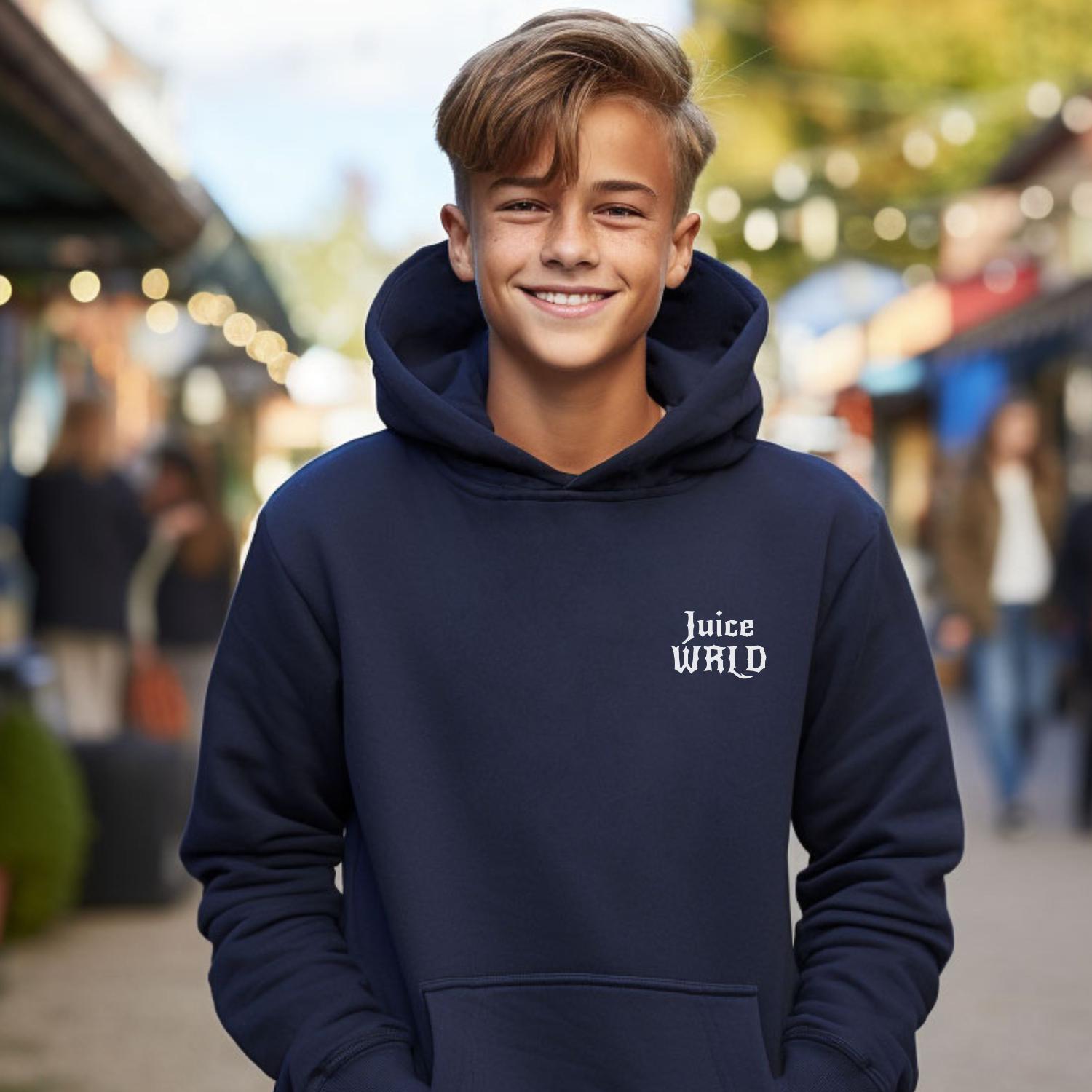 Juice Wrld Hoodie Embroidered Design - Youth Juice Wrld Sweater for ...
