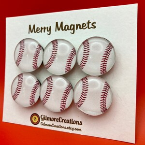 Set of Glass Magnets "baseball" - Etsy