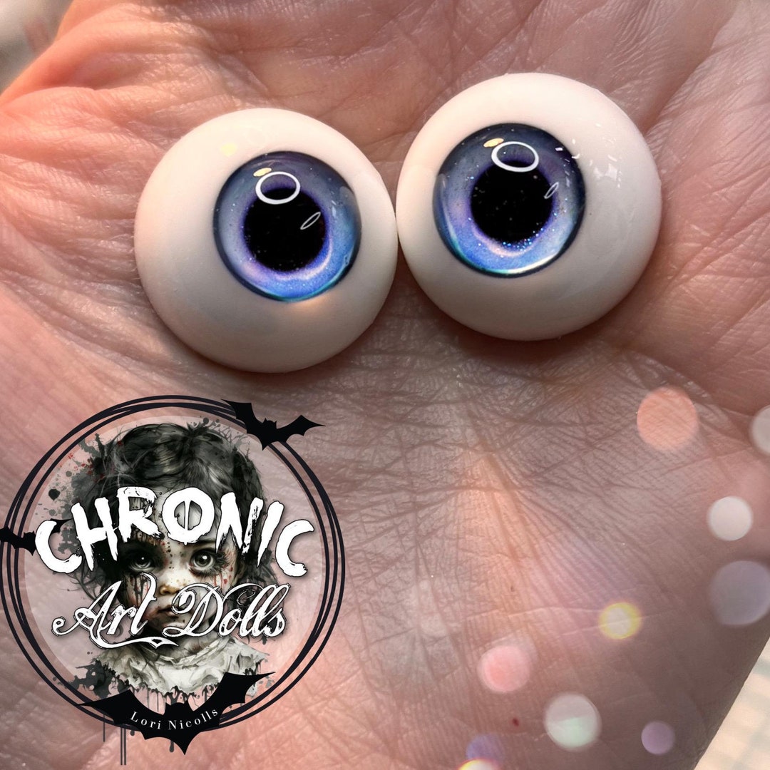 Chronic Art Dolls Beautiful Lavender Blue Resin Doll Eyes for Reborn Dolls & Bjds. With ...
