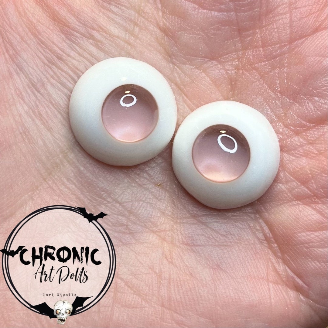 Pink Pupil-less Resin Doll Eyes for Alternative Reborns & Bjds by ...
