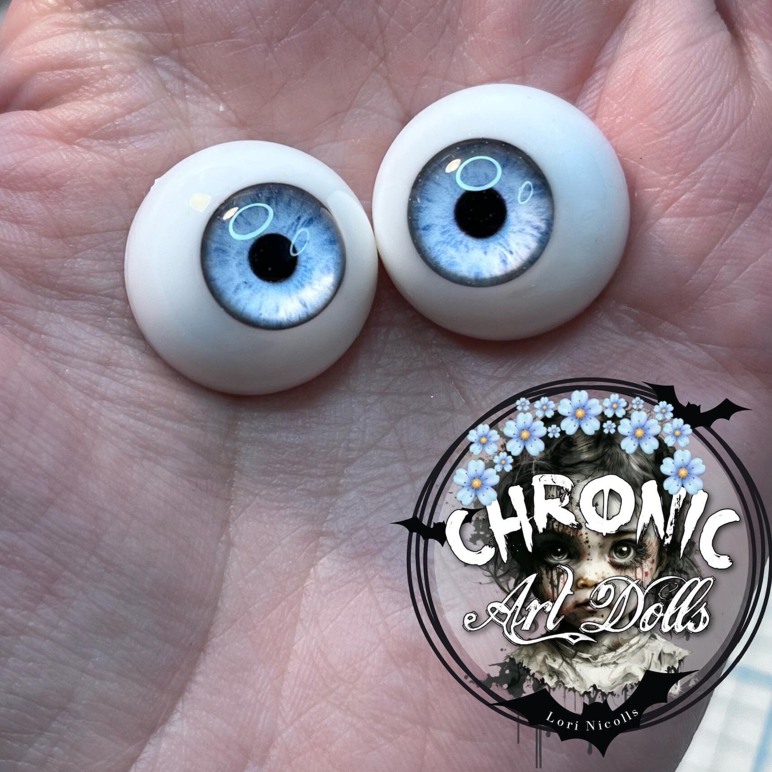 Chronic Art Dolls Pale Albino Blue Human or Horror Reborn Resin Eyes ...