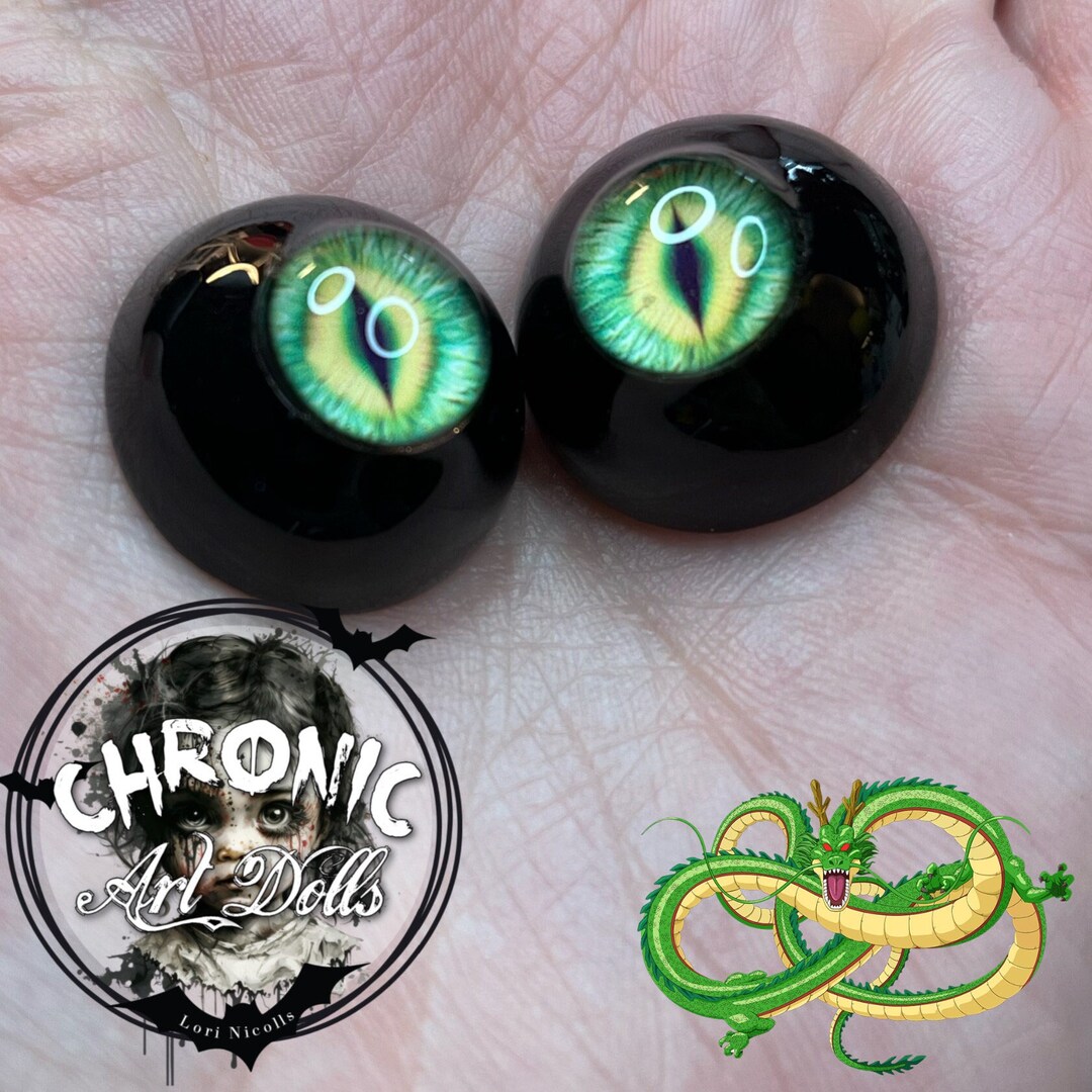 Black Resin Creature Doll Eyes by Chronic Art Dolls - Fantasy Dragon ...