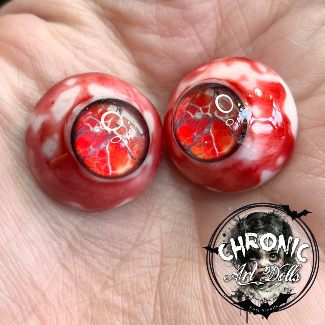 Chronic Art Dolls Zombie Resin Doll Eyes for BJD & Reborn Dolls • Horror Monster Fantasy Eyes ...