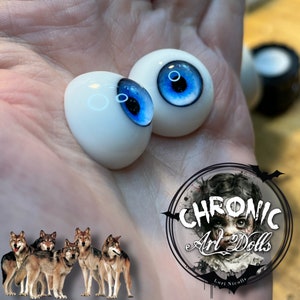 Chronic Art Dolls Resin Reborn & BJD Doll Eyes Werepup - Dog - Werewolf - Lycan Cub - 14mm to ...
