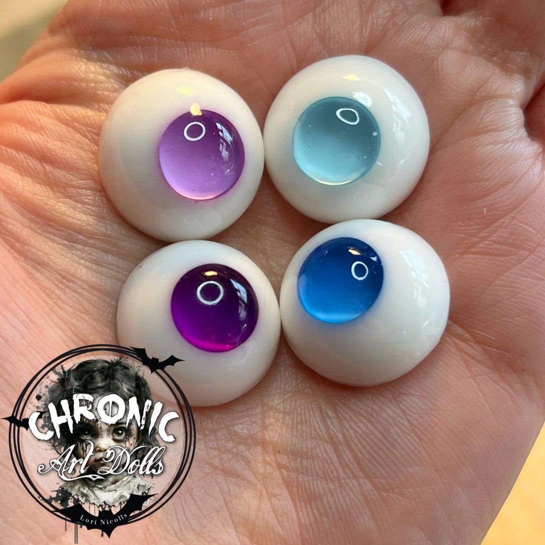 Blue or Purple Resin Fantasy Eyes for Reborn & BJD Dolls by Chronic Art ...