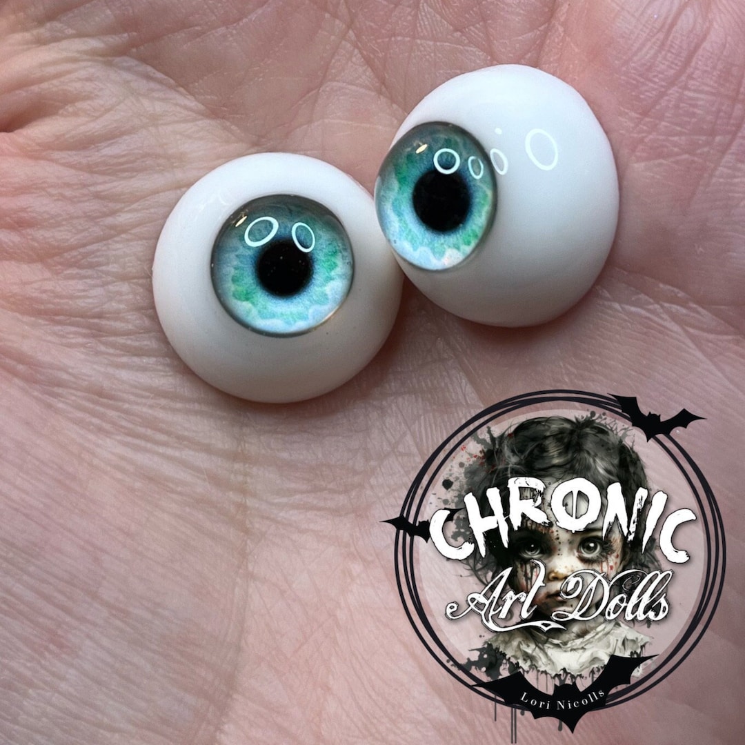 Chronic Art Dolls Resin Mint Colored Fantasy Doll Eyes for Reborn & BJD ...