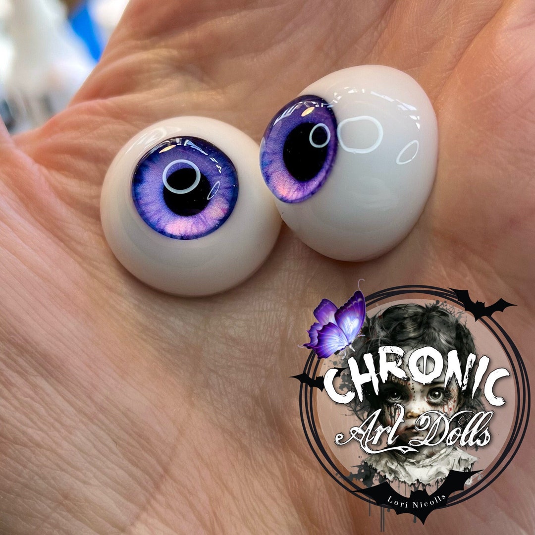 Chronic Art Dolls Beautiful Purple Resin Reborn or BJD Doll Eyes for Reborn Dolls & Bjds **FREE ...