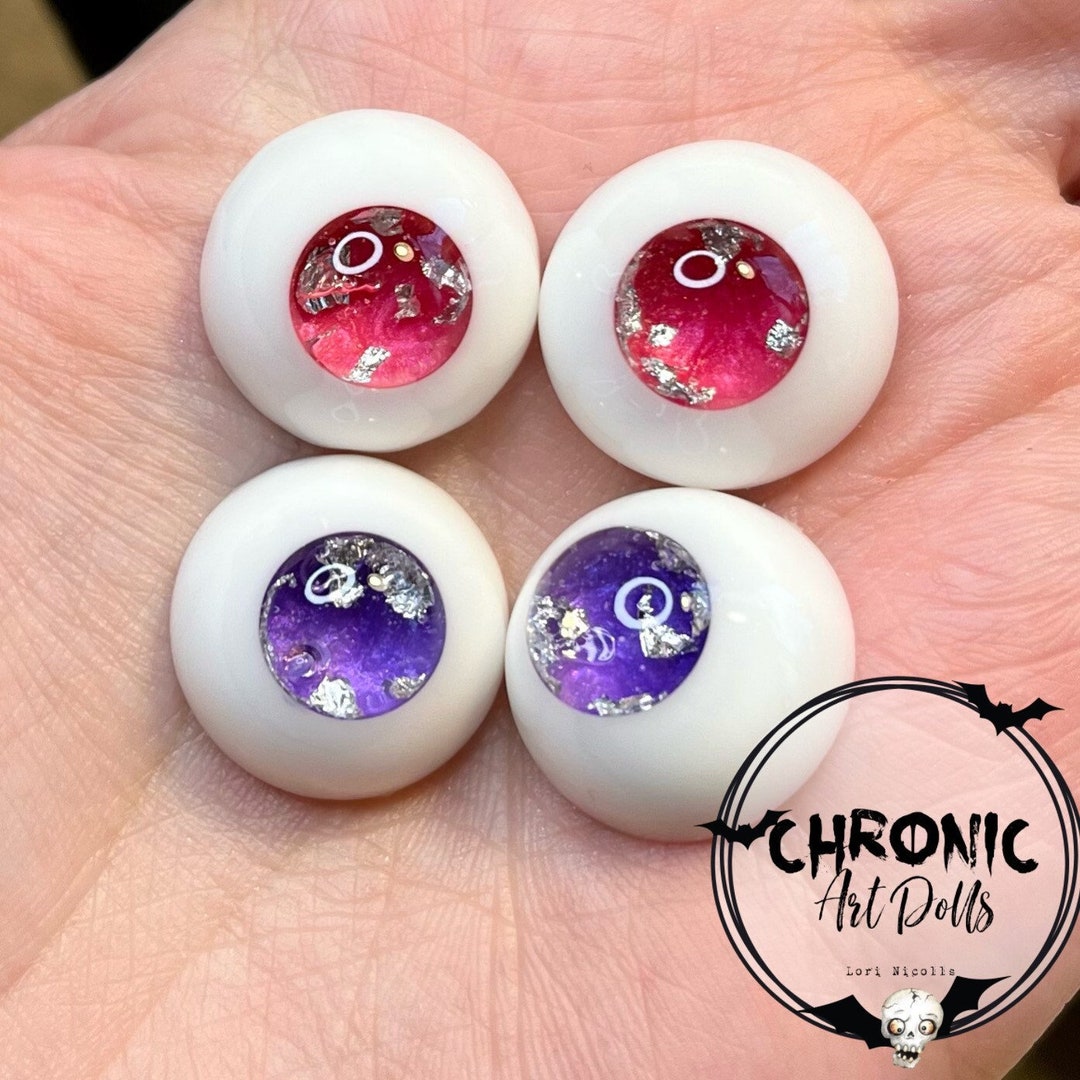 Chronic Art Dolls Pink or Purple Pupil-less Resin Eyes for Bjds ...