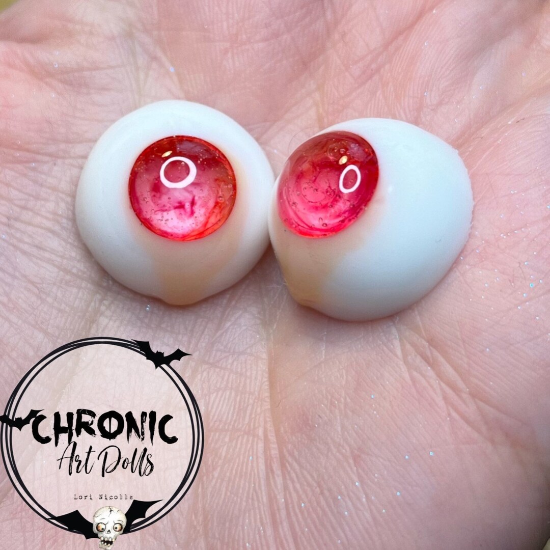 Pupil-less Pink Resin Eyes for Fantasy Reborns & Bjds by - Etsy