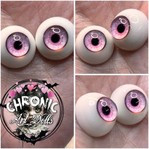 Chronic Art Dolls Beautiful Baby Pink Resin Doll Eyes for Reborn Dolls & Bjds. With Microglitter ...