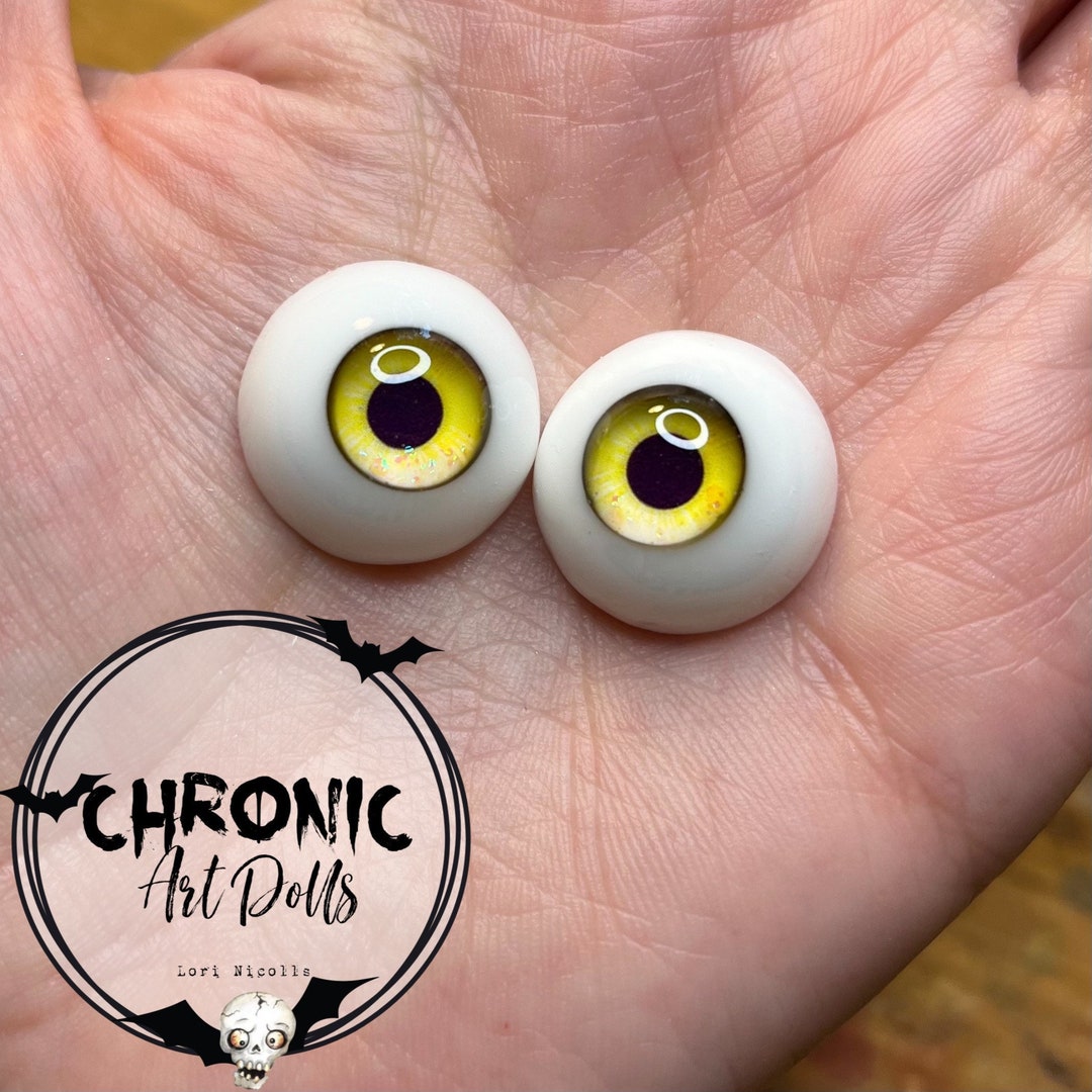 Chronic Art Dolls Yellow Resin Eyes for Alternative Reborns & BJD Dolls ...
