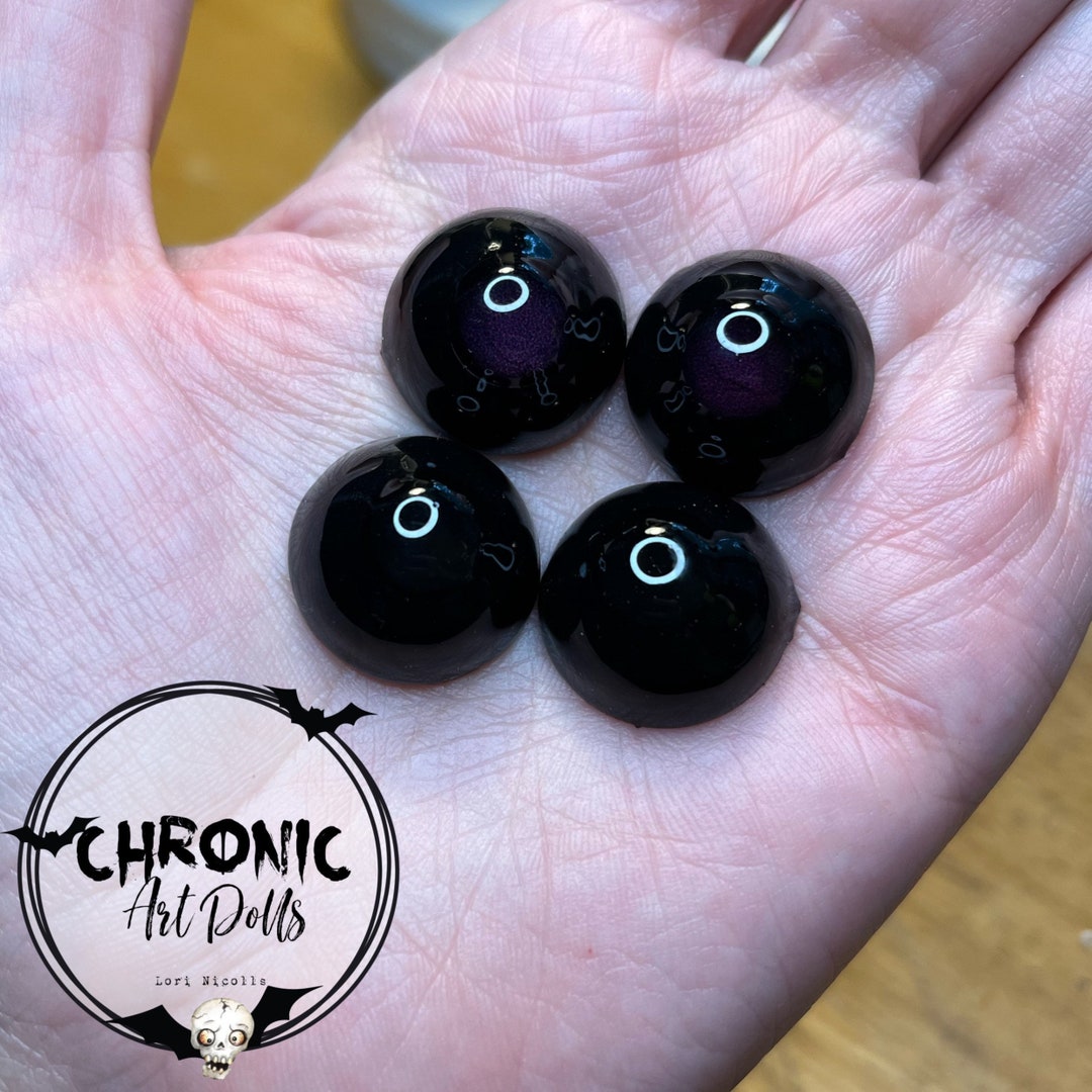 All Black Resin Doll Eyes by Chronic Art Dolls - Fantasy Horror Demon ...