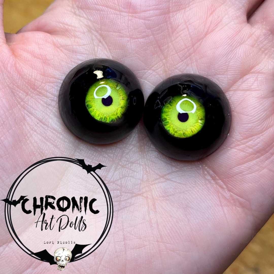 Chronic Art Dolls Black & Green (or Blue) Horror Monster Eyes for ...