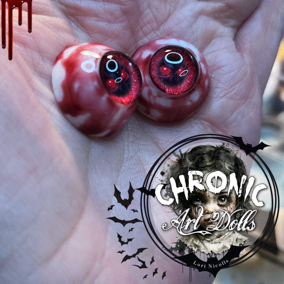 Chronic Art Dolls - Dead Horror Evil Eyes With Fake Blood for Reborn ...