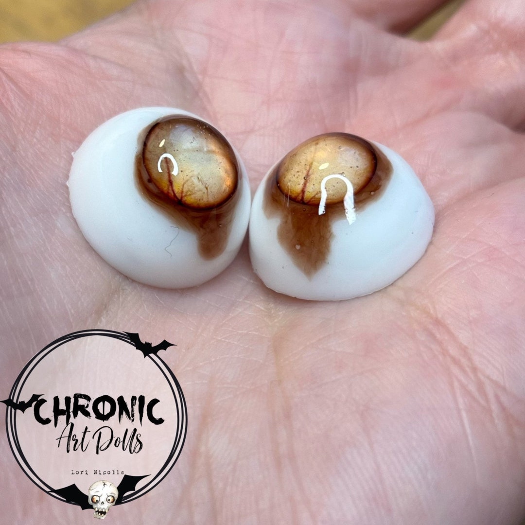 Chronic Art Dolls Pupil-less Resin Reborn or BJD Eyes for Zombie ...