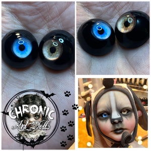 Chronic Art Dolls Resin Black Sclera Reborn & BJD Doll Eyes Werepup ...