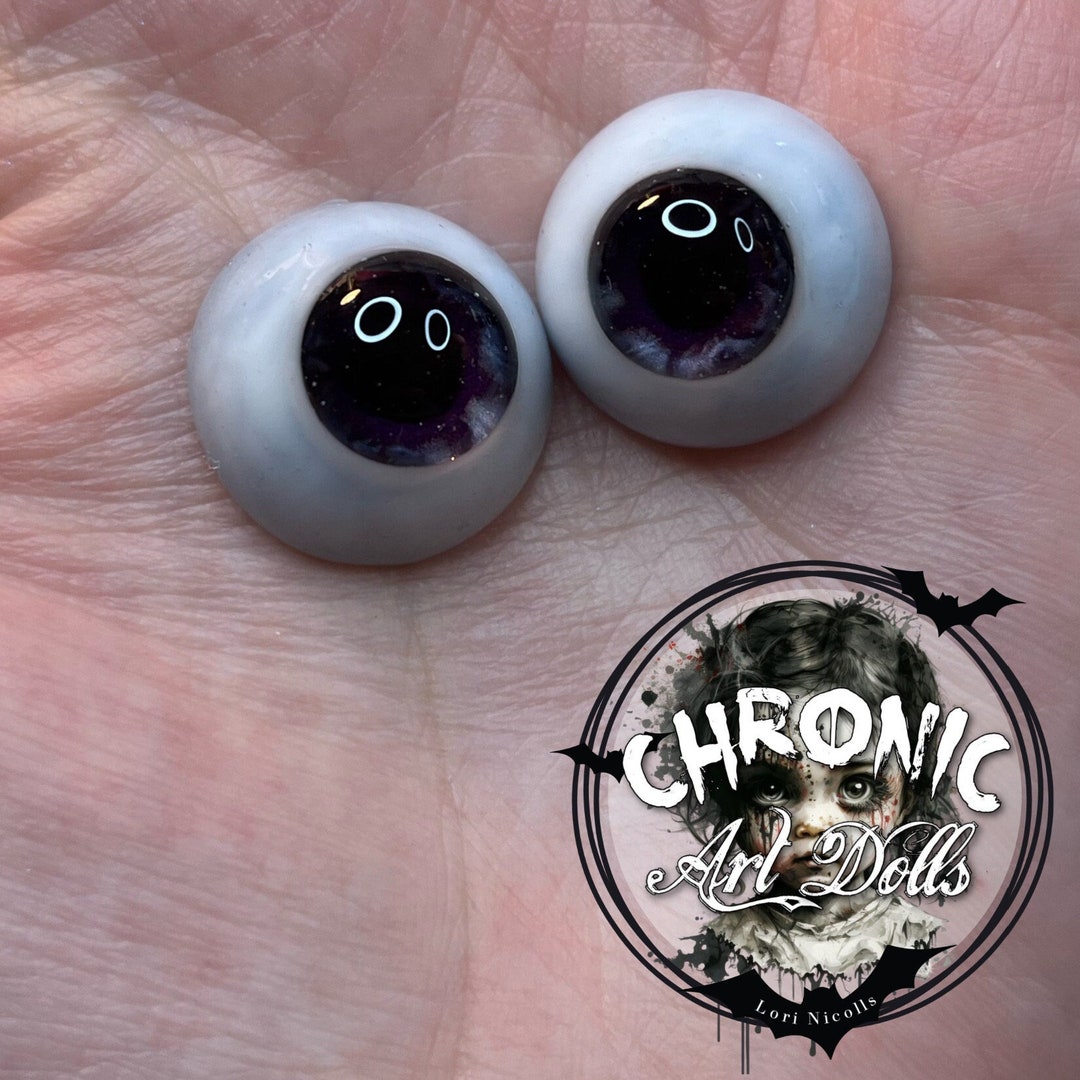 Human Reborn Doll Eyes in Deep Newborn Blue - Grey With Blue Toned ...