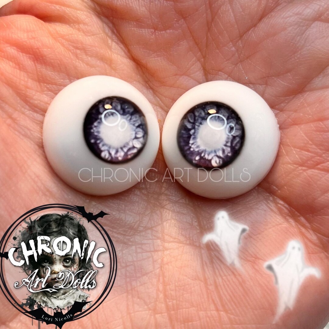 White Pupil Ghost Resin Eyes - for Reborn & BJD Dolls by Chronic Art ...