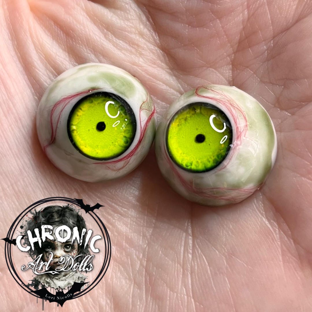 Chronic Art Dolls Green Horror Demon Eyes for Reborns and BJD Dolls **FREE Shipping** - Etsy